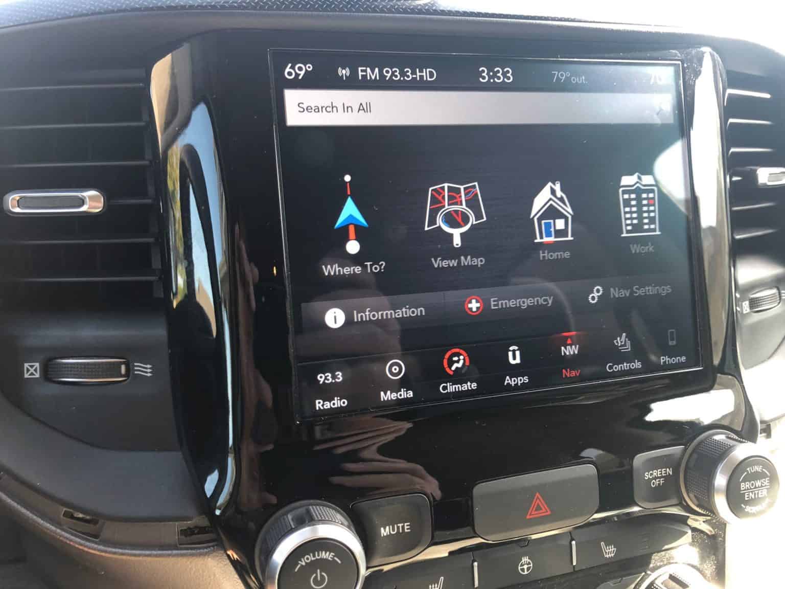 RAM 8.4 Inch Screen Uconnect 4C NAV UAV / UAM Upgrade 2019 - 2021